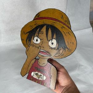 AM Arts | Art | One Piece Young Luffy Standing Wood Cutout Handcrafted ...